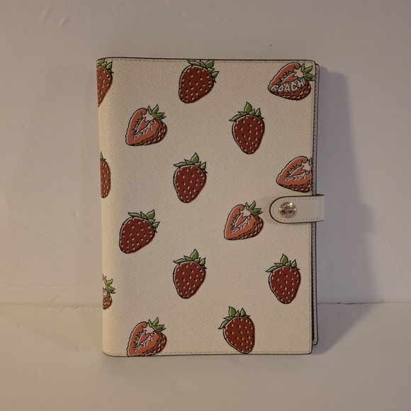 Coach | Other | Coach Strawberry Print Notebook Nwt Htf | Poshmark
